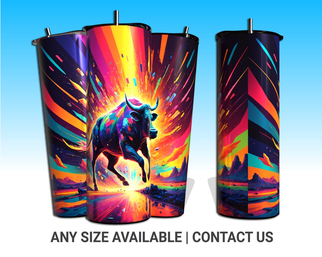 HD-PNG Tumbler Wrap 'spectrum Bull: Prism Break' Prismatic Bull 20oz ...