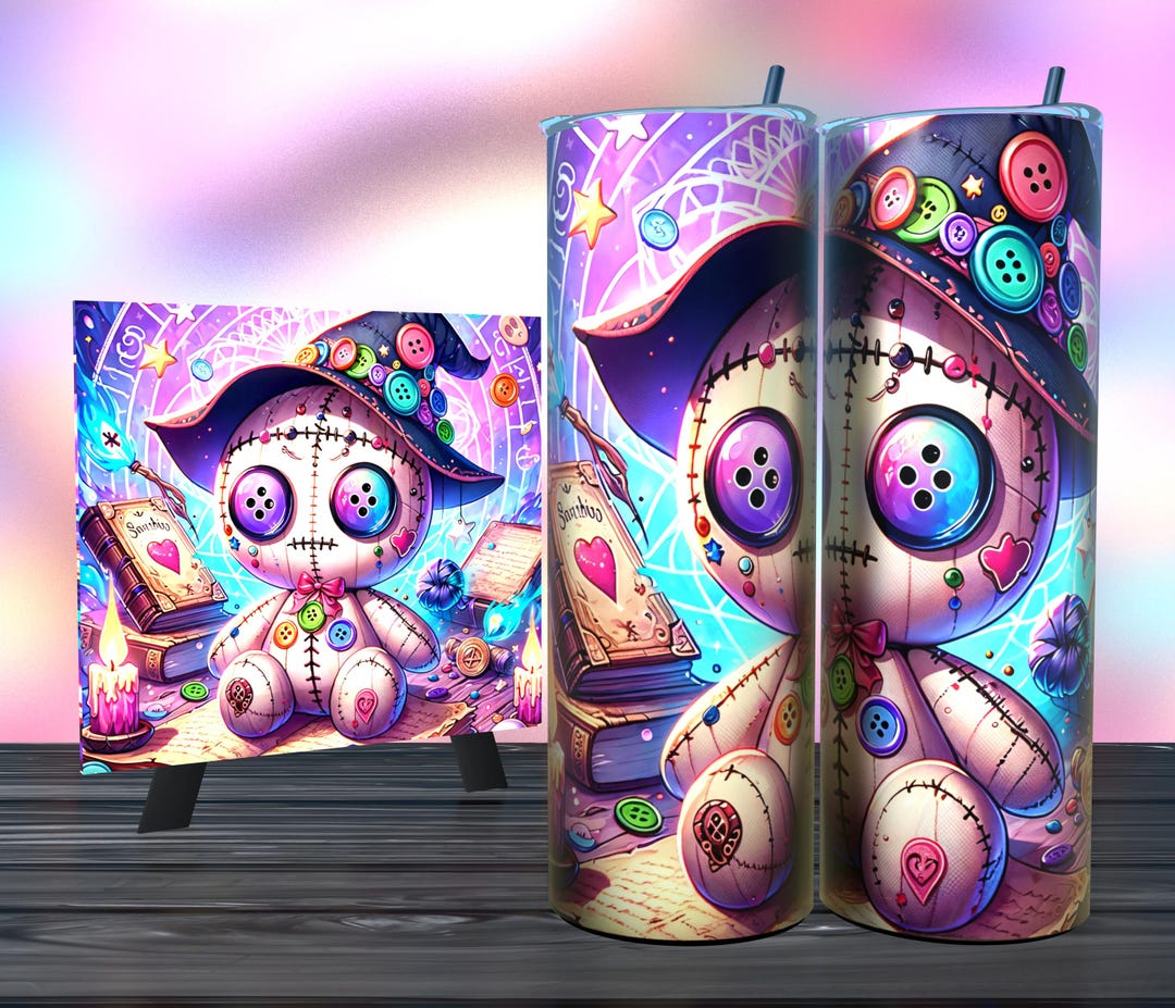 HD PNG 'stitched Sorcery: Button Eyes' Voodoo Magical Patch Doll ...