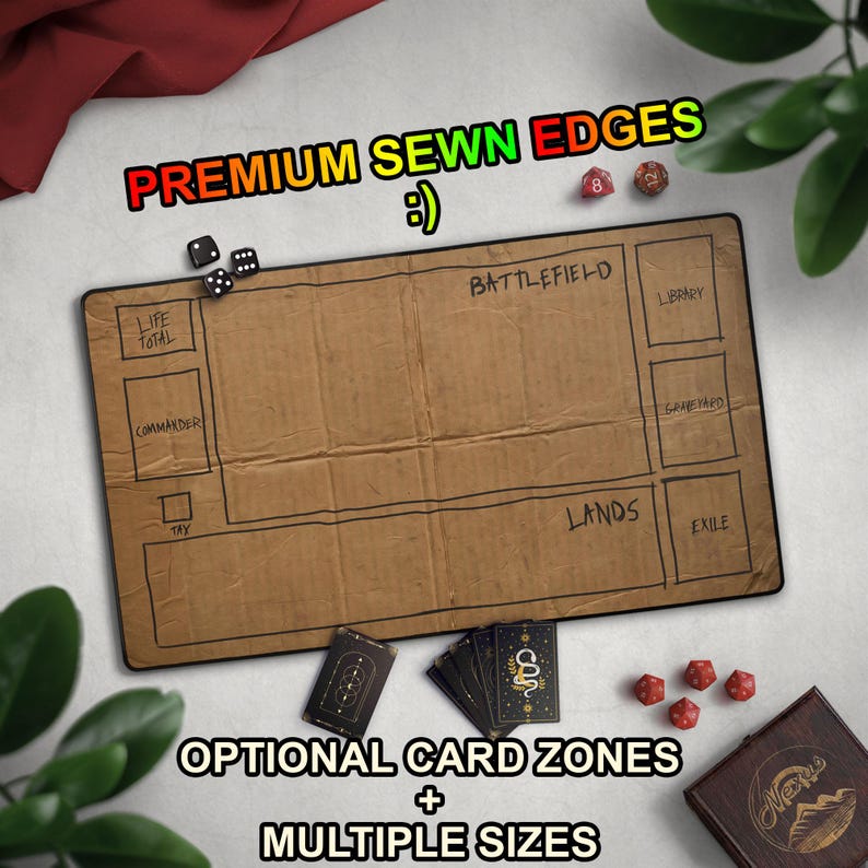 Homeless Man's TCG Playmat, Funny Play Mat With Optional EDH Zones ...