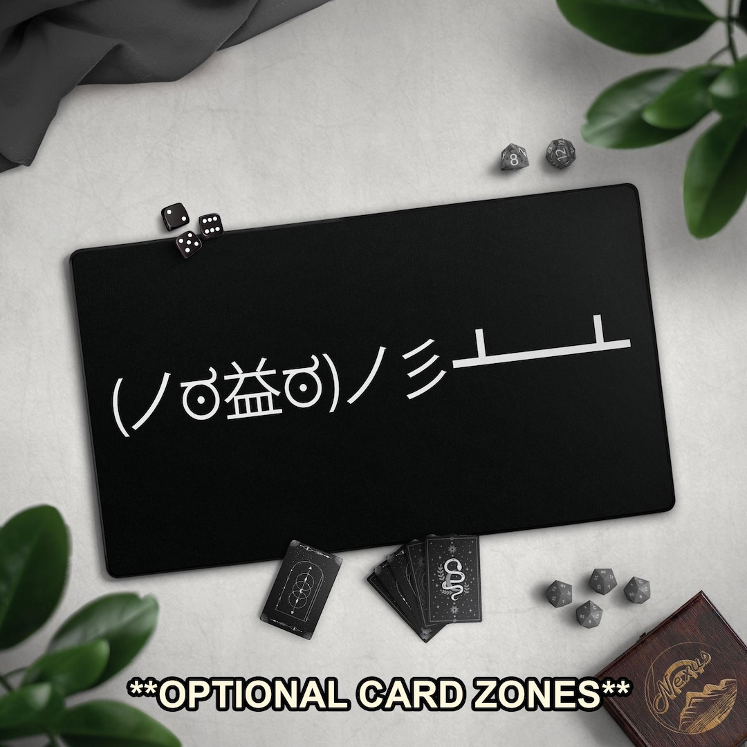 Funny Table Flip TCG Playmat With Optional EDH Commander Card Zones ...