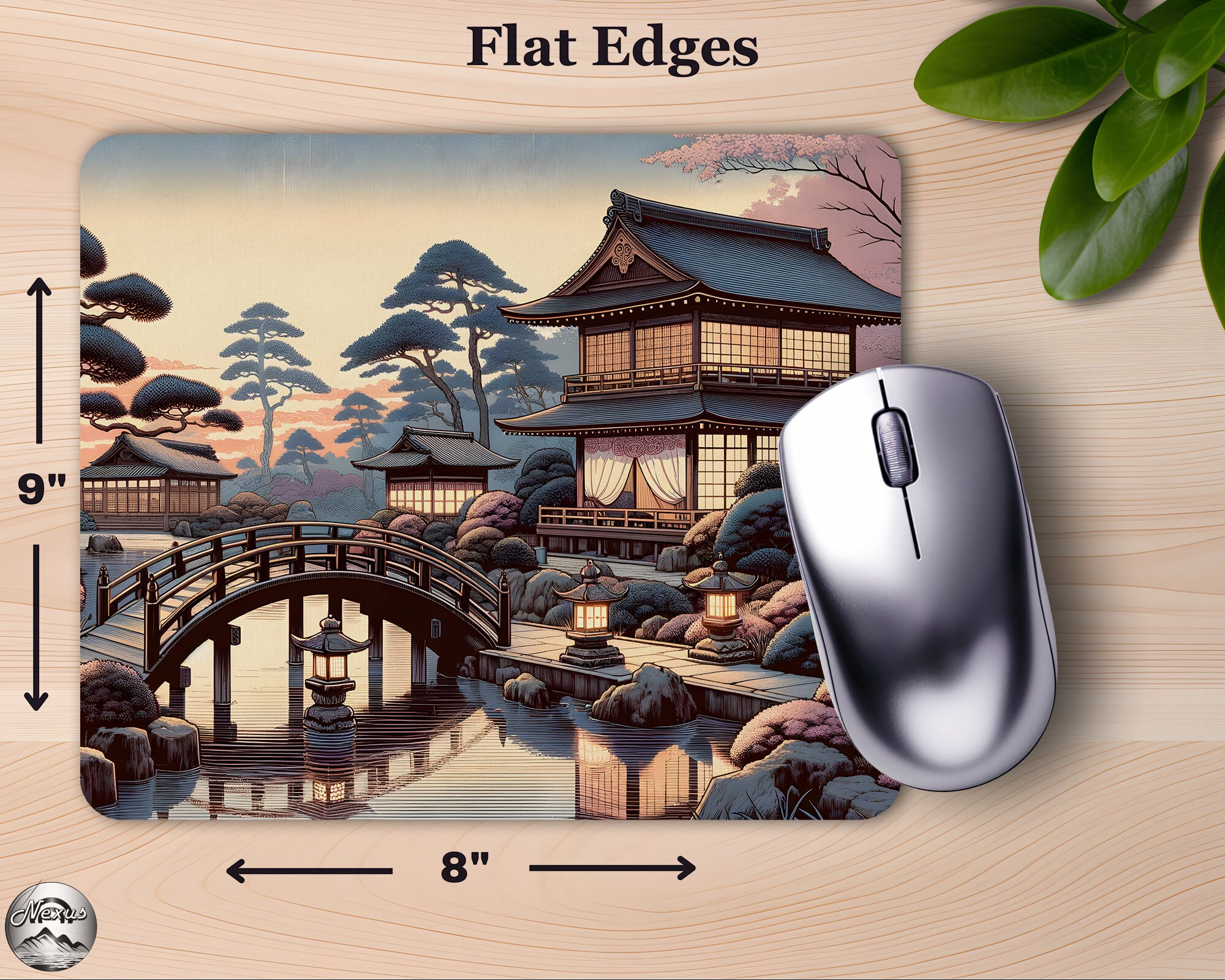 Garden of Zen Japanese Edo Landscape Mousepad, Anime Desk Mat ...