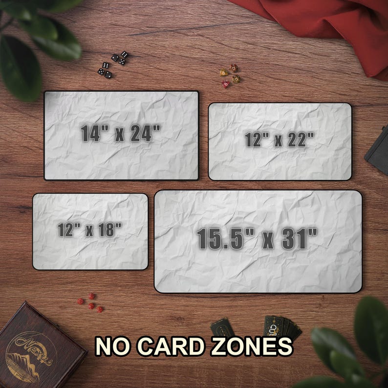 Funny "paper" TCG Playmat With Optional EDH Card Zones, 14" X 24 ...