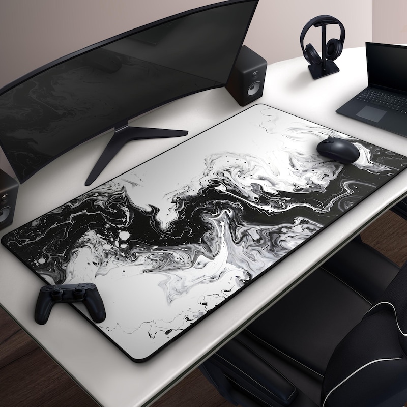 White and Black Mouse Pads - Etsy