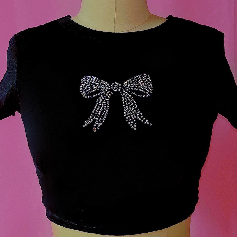 Rhinestone Crop Top - Etsy