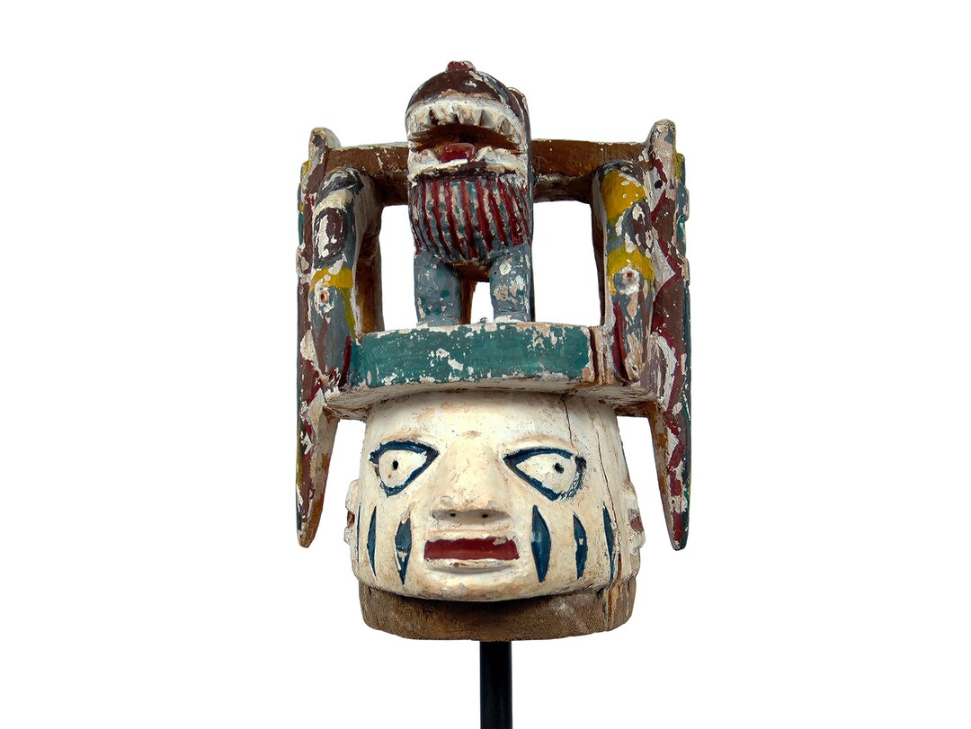 Yoruba Gelede Ceremonial Mask W. Lion and Snakes - Etsy