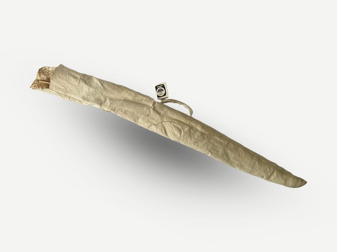 Inuit Buckskin Quiver With Bone Handle and Bow and Arrows Vintage Inuit ...