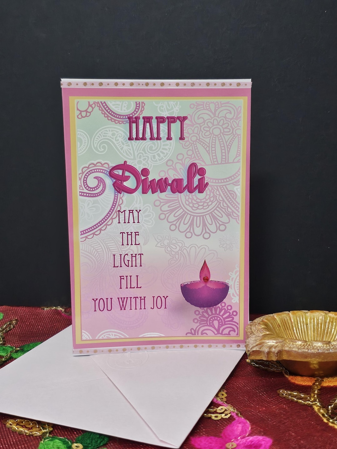 Diwali Card, Happy Diwali Handmade. - Etsy