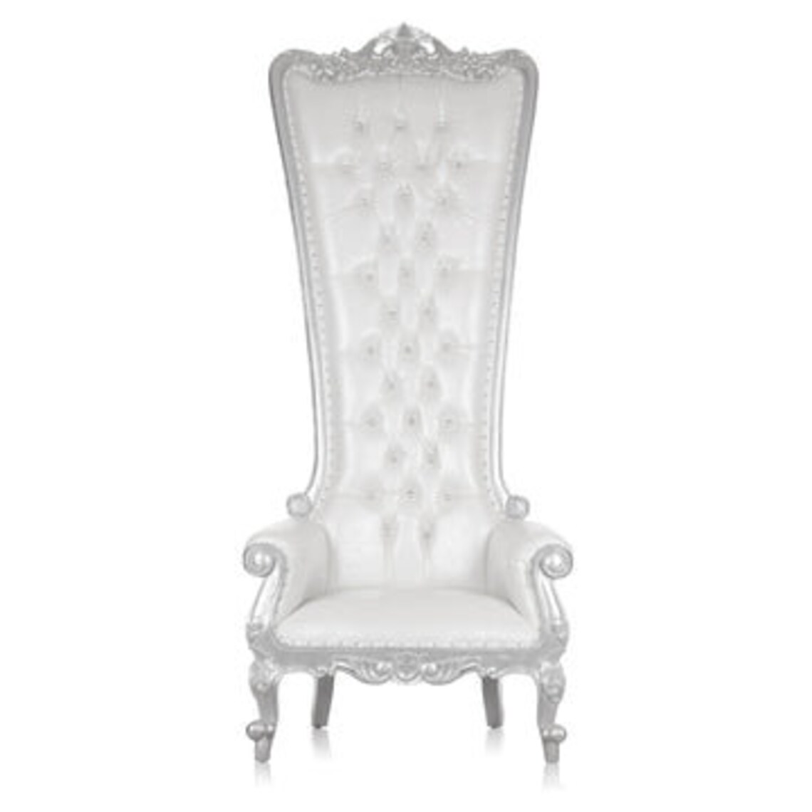 9 Feet Tall White/silver QUEEN Throne Chair - Etsy