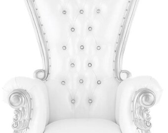 9 Feet Tall White/silver QUEEN Throne Chair - Etsy