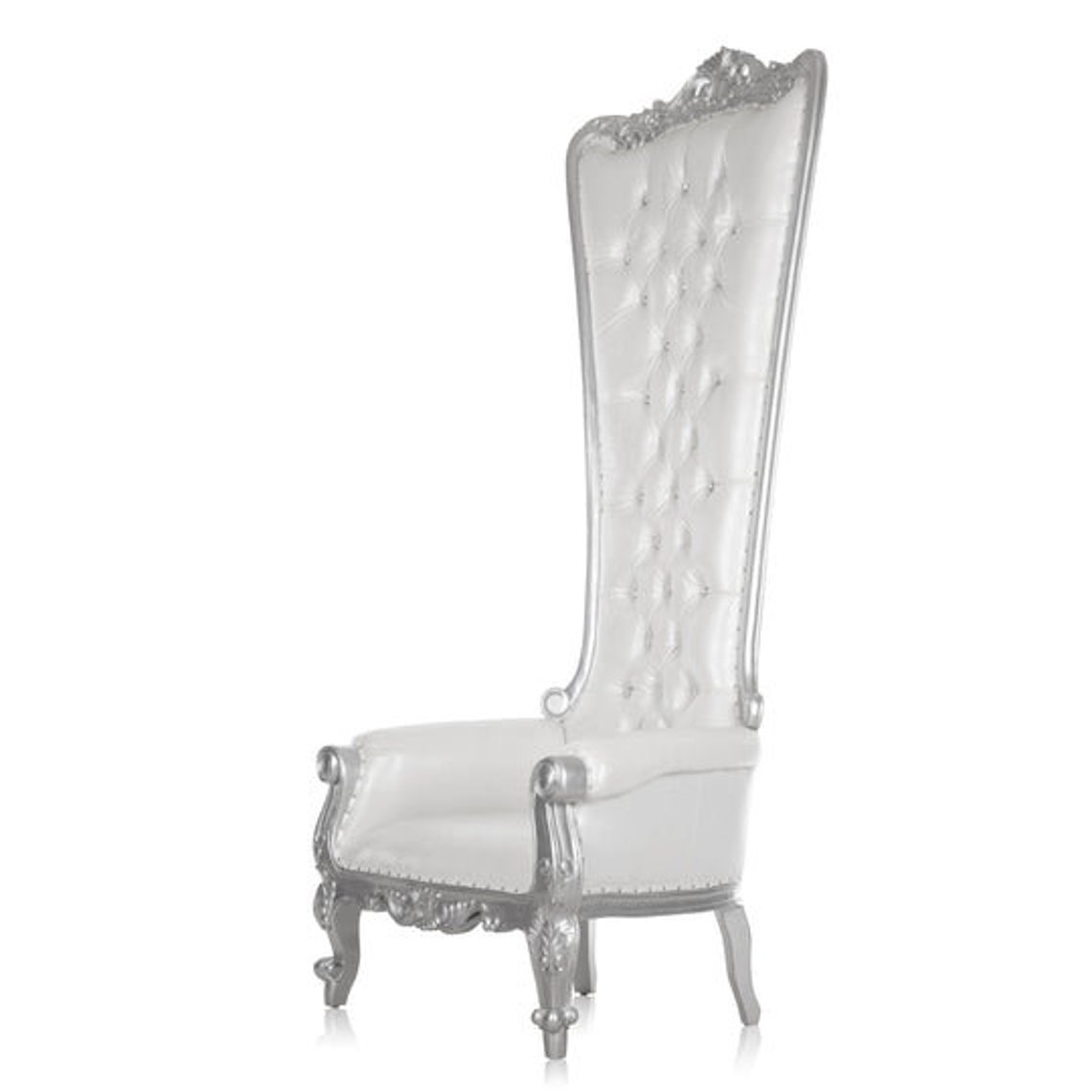 9 Feet Tall White/silver QUEEN Throne Chair - Etsy