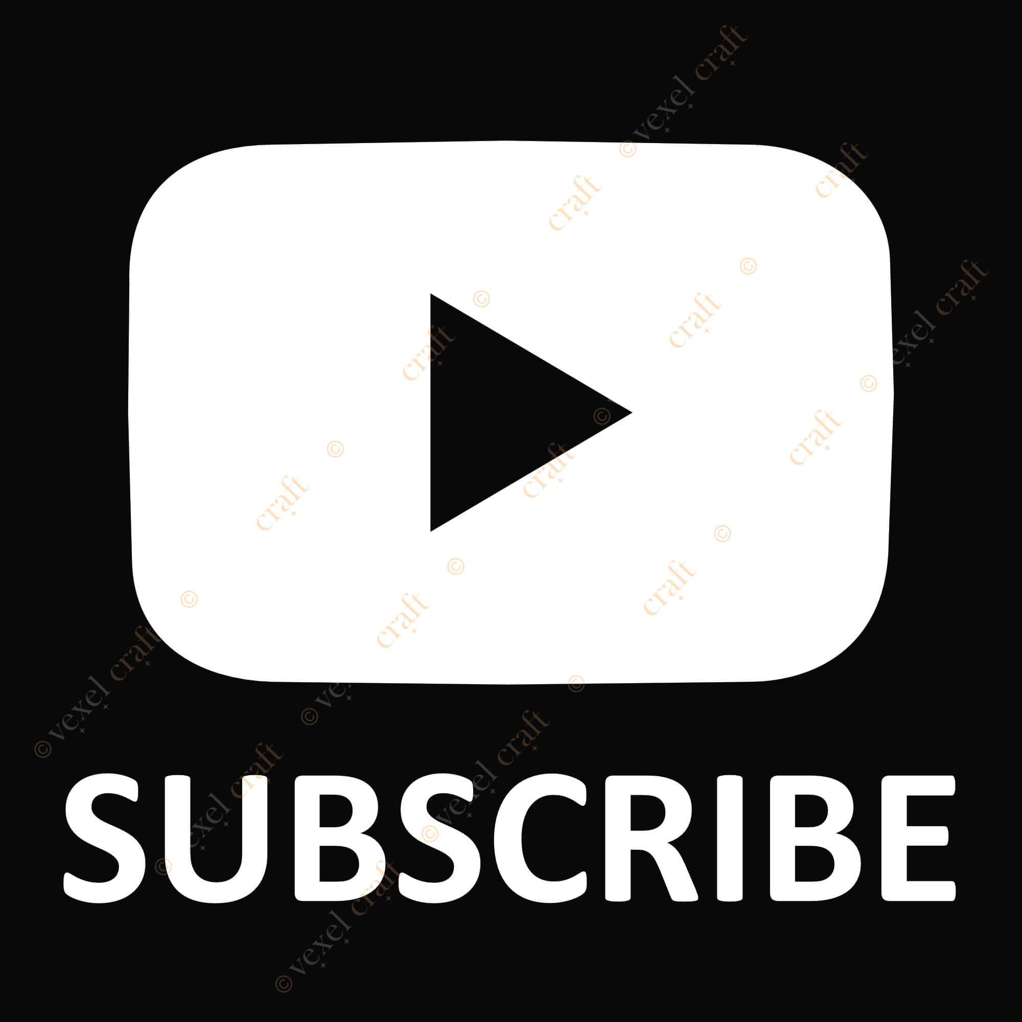 Pack of 5 Watermark SUBSCRIBE Youtube in Red/white/black Colors ...