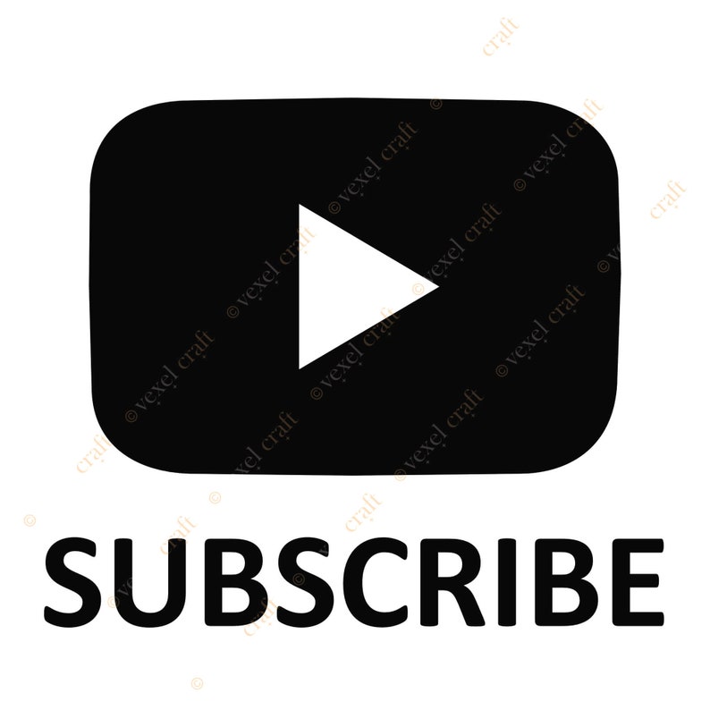 Pack of 5 Watermark SUBSCRIBE Youtube in Red/white/black Colors ...