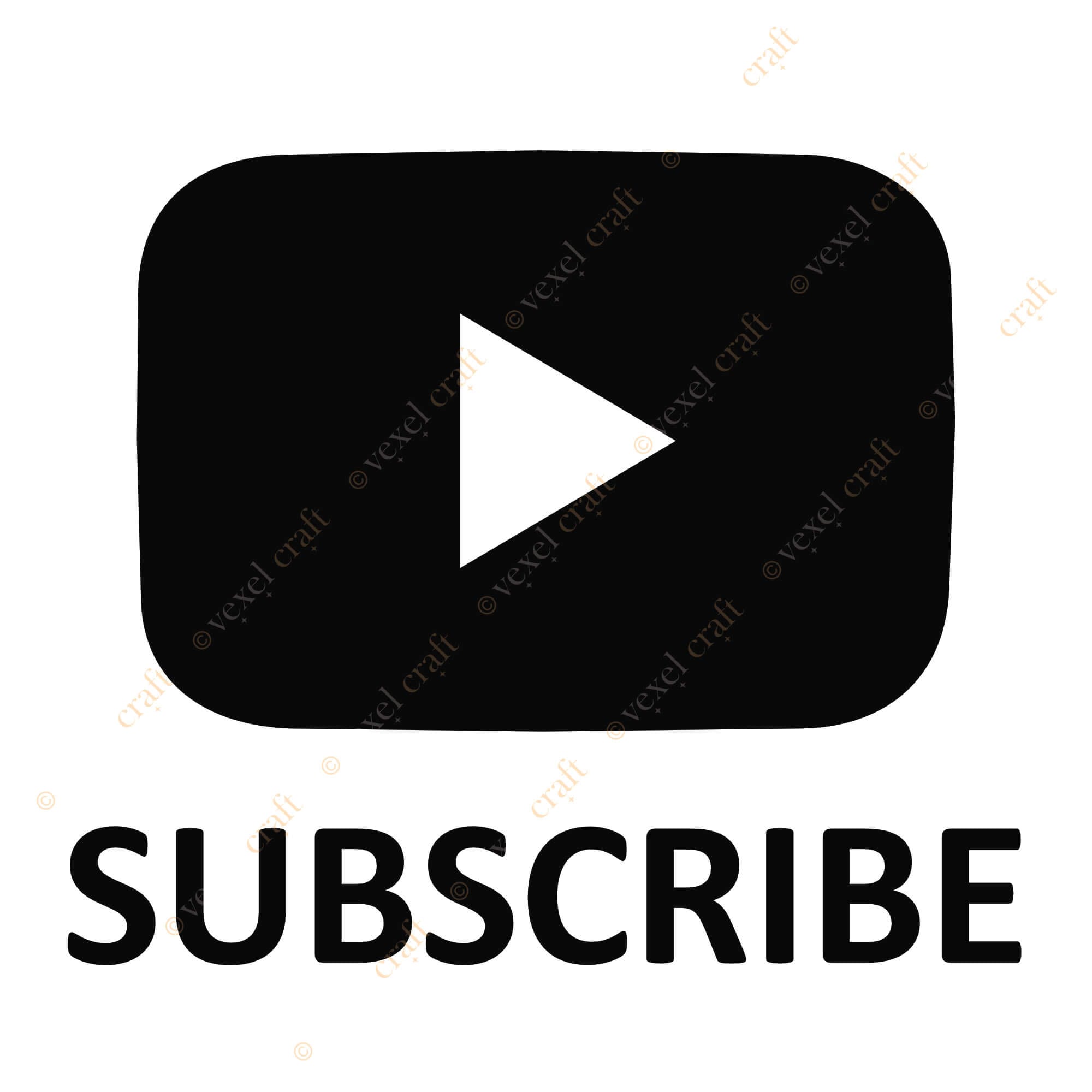 Pack of 5 Watermark SUBSCRIBE Youtube in Red/white/black Colors ...