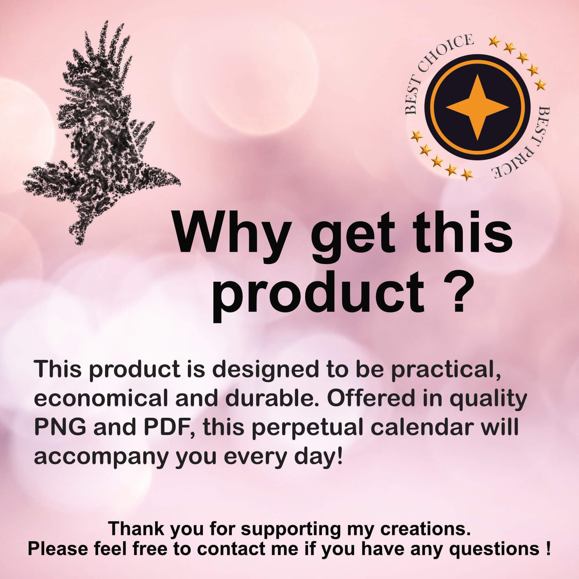 Printable Blank Perpetual Calendar Digital Product in PDF - Etsy