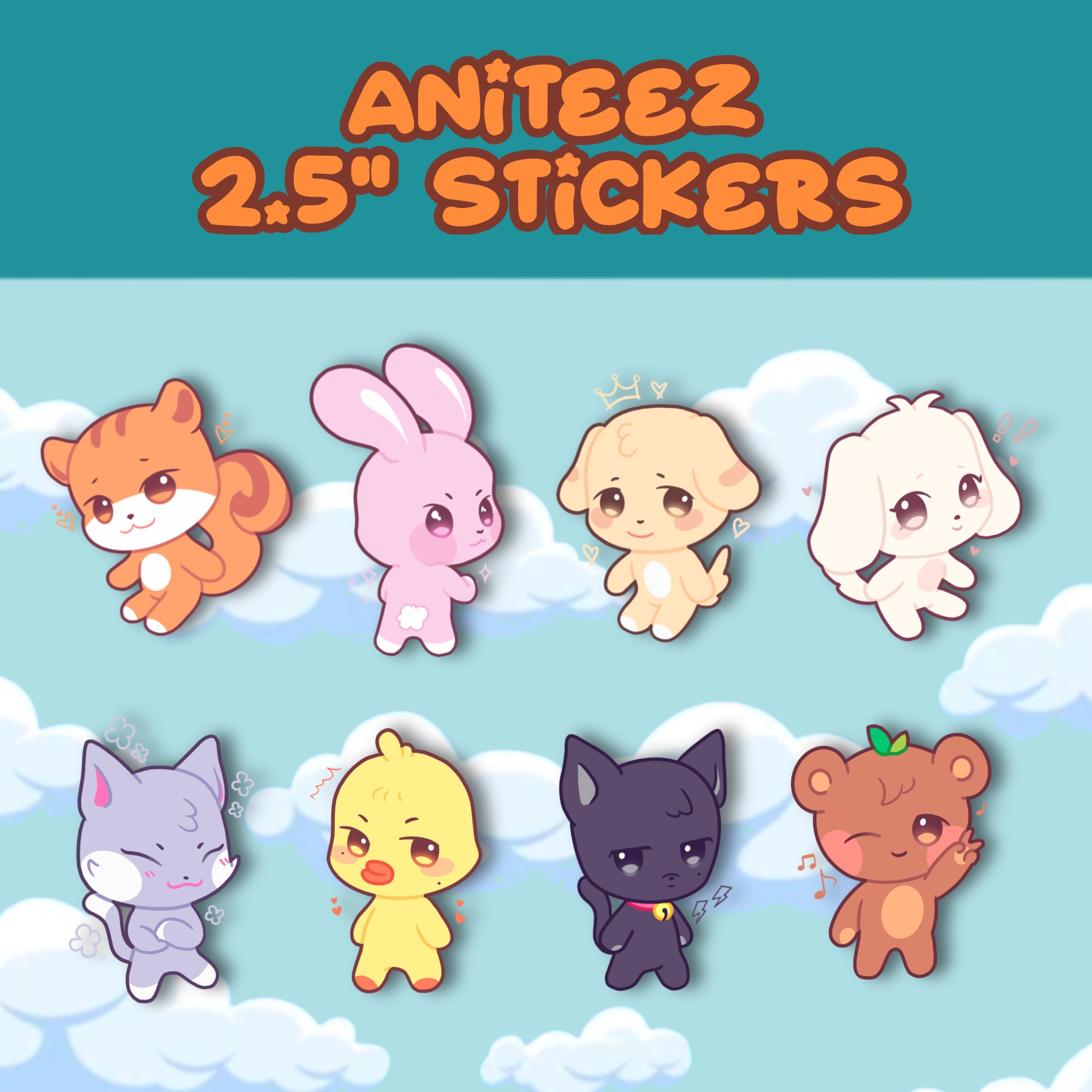 ATEEZ Aniteez 2.5 Stickers - Etsy