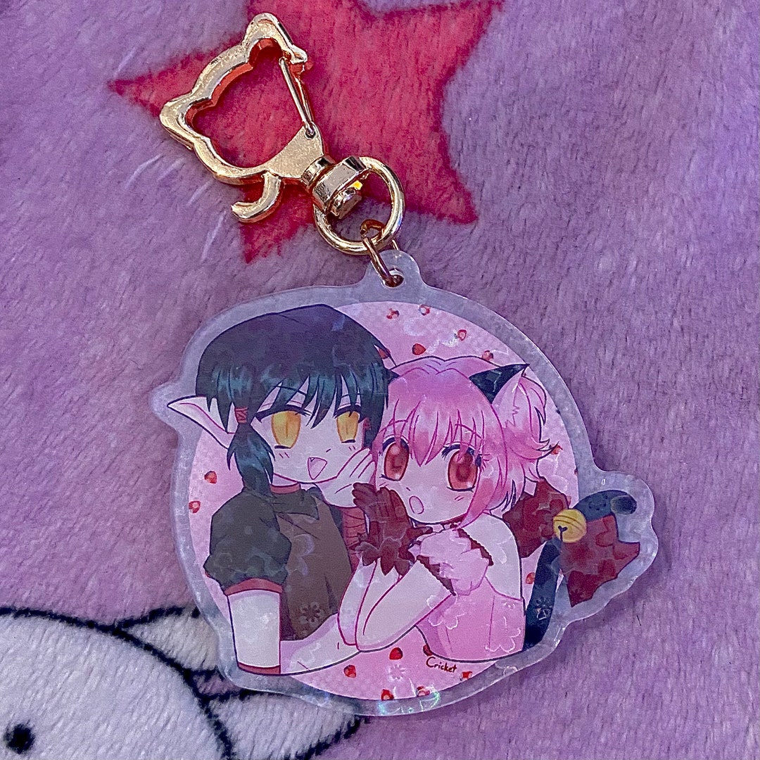 Tokyo Mew Mew Ichigo and Kisshu 2.5" Holographic Acrylic Keychain - Etsy