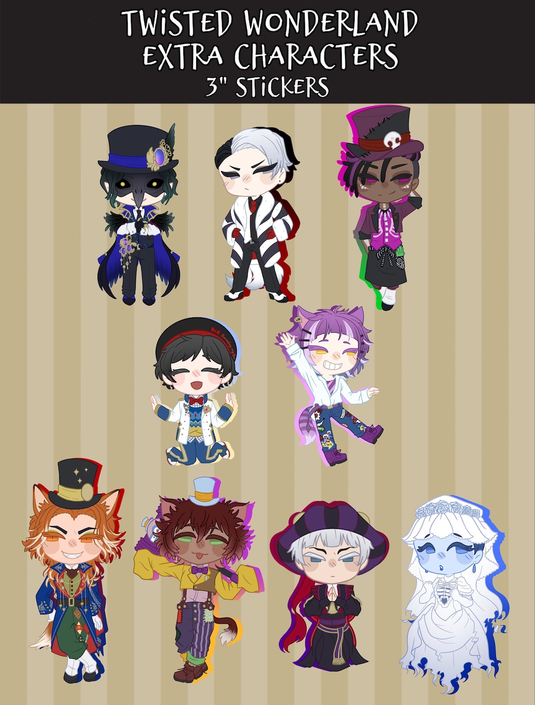 Twisted Wonderland TWST Extra Characters 34 Stickers - Etsy