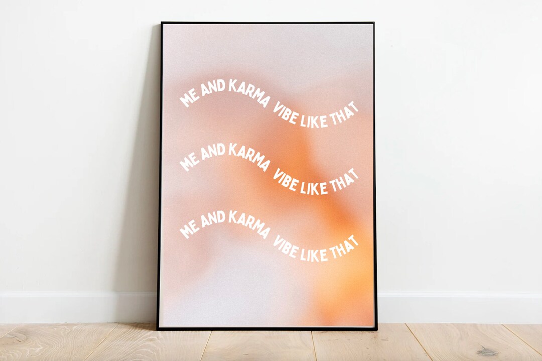 Me and Karma Vibe Like That Poster Print Taylor Swift Midnights - Etsy