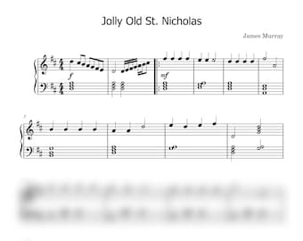 Jolly Old St. Nicholas 4 Part SATB Digital Sheet Music With Lyrics Key ...