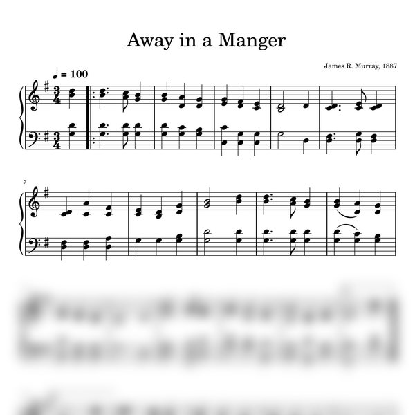 Away in a Manger - Etsy