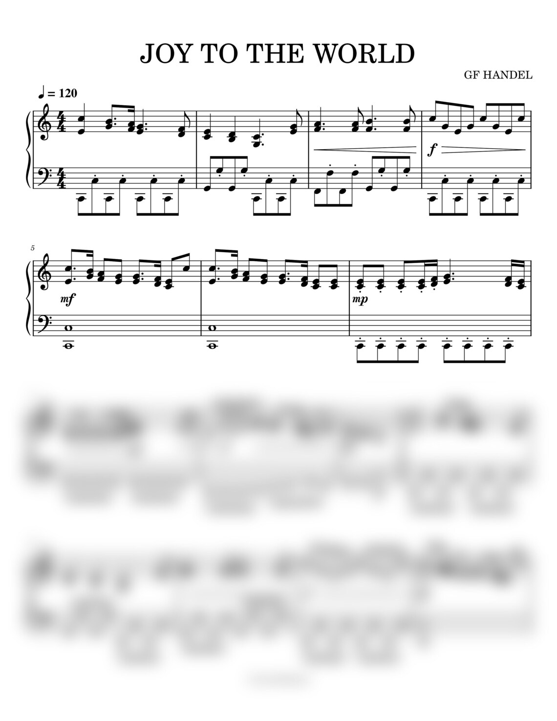 Joy to the World - Christmas Sheet Music - Etsy