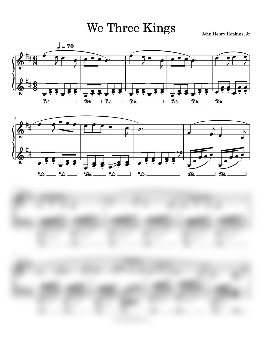 We Three Kings - Christmas Sheet Music - Etsy