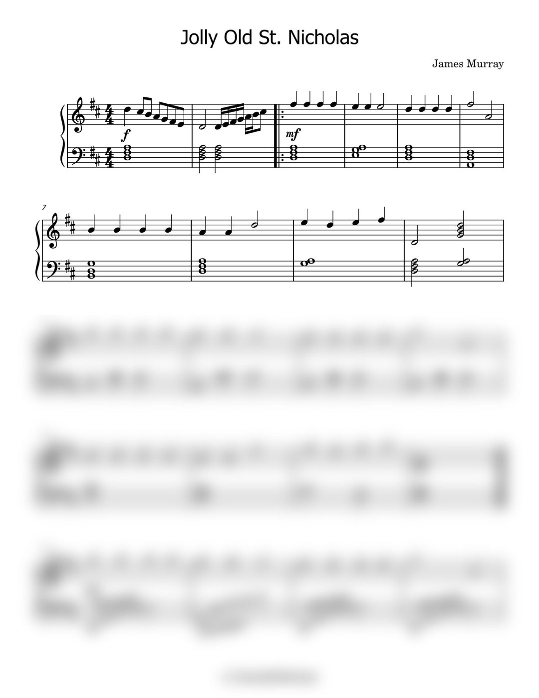 Jolly Old St. Nicholas - Christmas Sheet Music - Etsy