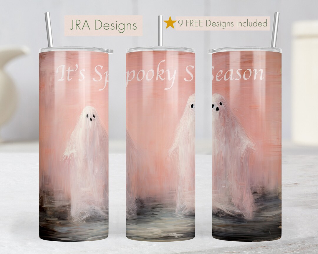 Cute Spooky Halloween 20 Oz Skinny Tumbler Sublimation Design Digital ...