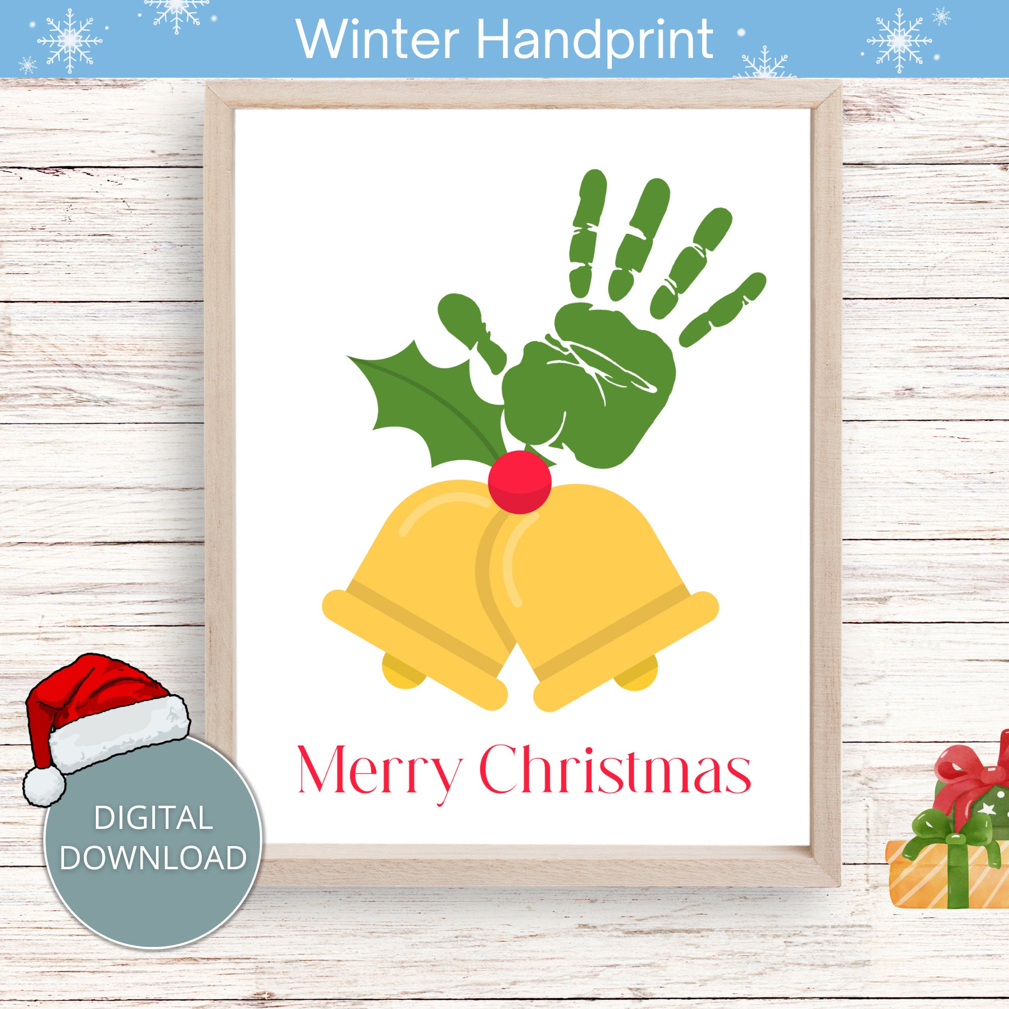 Christmas Handprint Art Handprint Craft Christmas Activity - Etsy