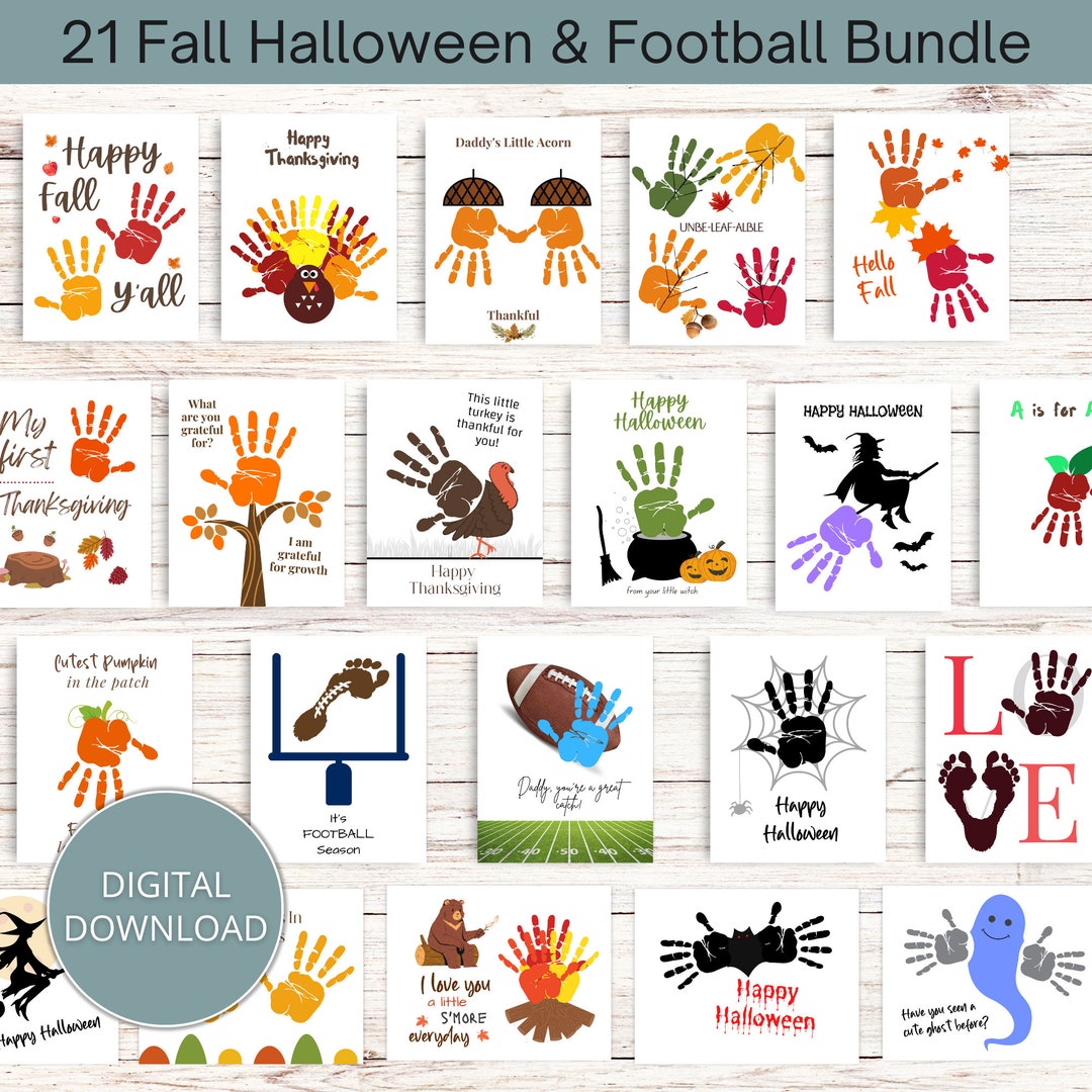 Halloween Handprint Art Fall Handprint Craft Memory Keepsake Daycare ...
