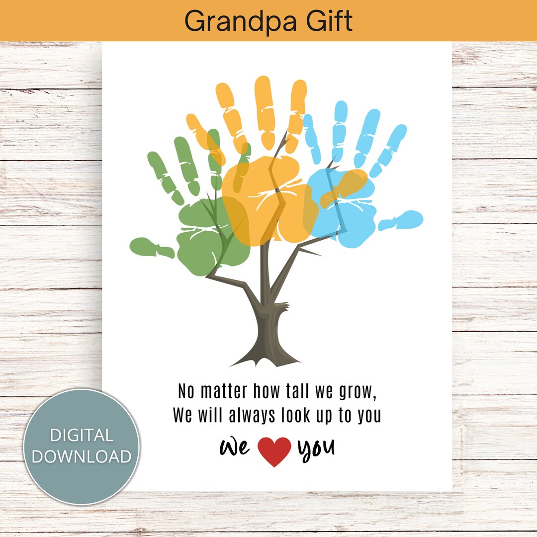 Grandparents Day Gift Handprint Craft for Kids - Etsy