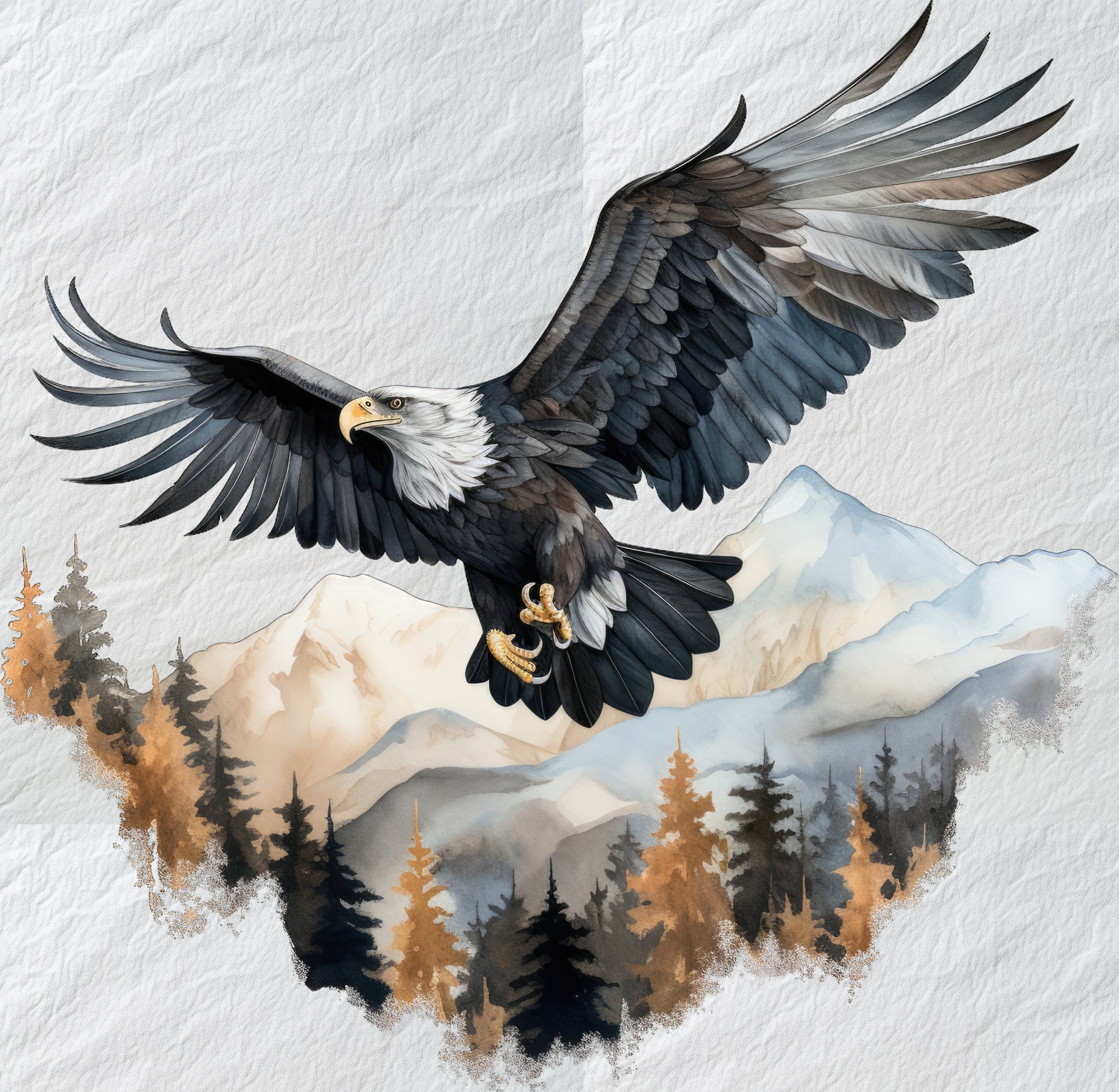 Halloween Chilling Eagle Soaring Over Haunted Mountains PNG Clipart ...