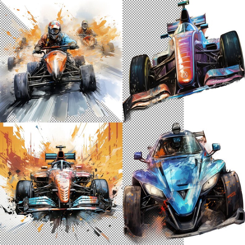 Track and Traction Racing Clipart, Racing on the Track Image, Thrilling ...