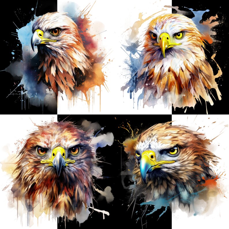 Hawk Lightning Clipartfierce Flashes: Hyena Lightning - Etsy