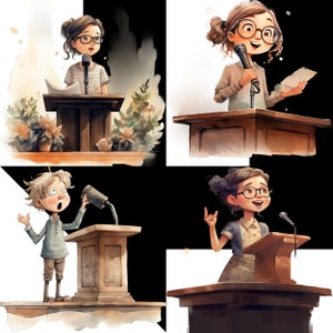 Eloquent Orator Hand Drawn Clipart,speaking Excellence, Orator Clipart ...