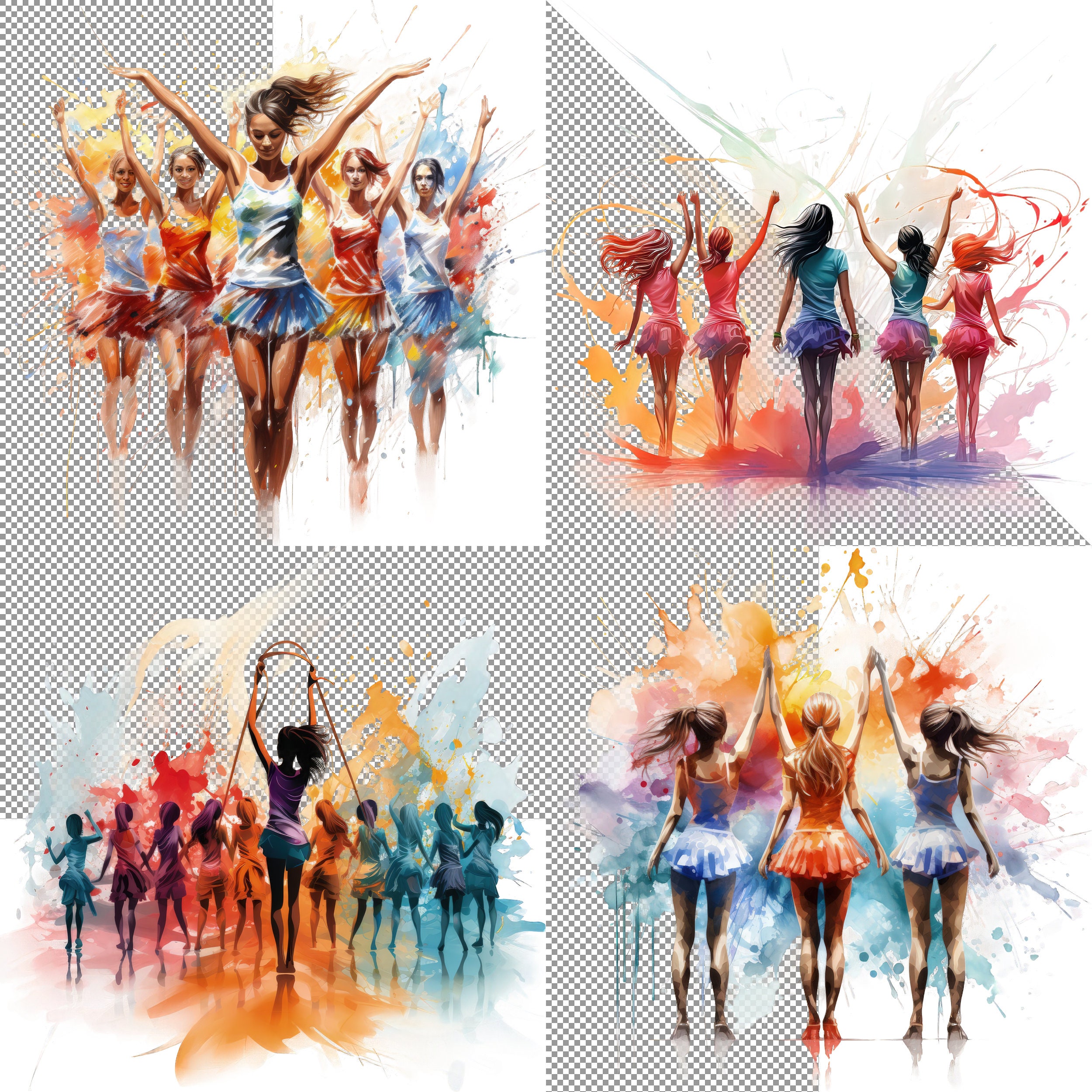 Rhythmic Grace Clipart, Wdance Clip Art, Graceful Rhythm Illustration ...