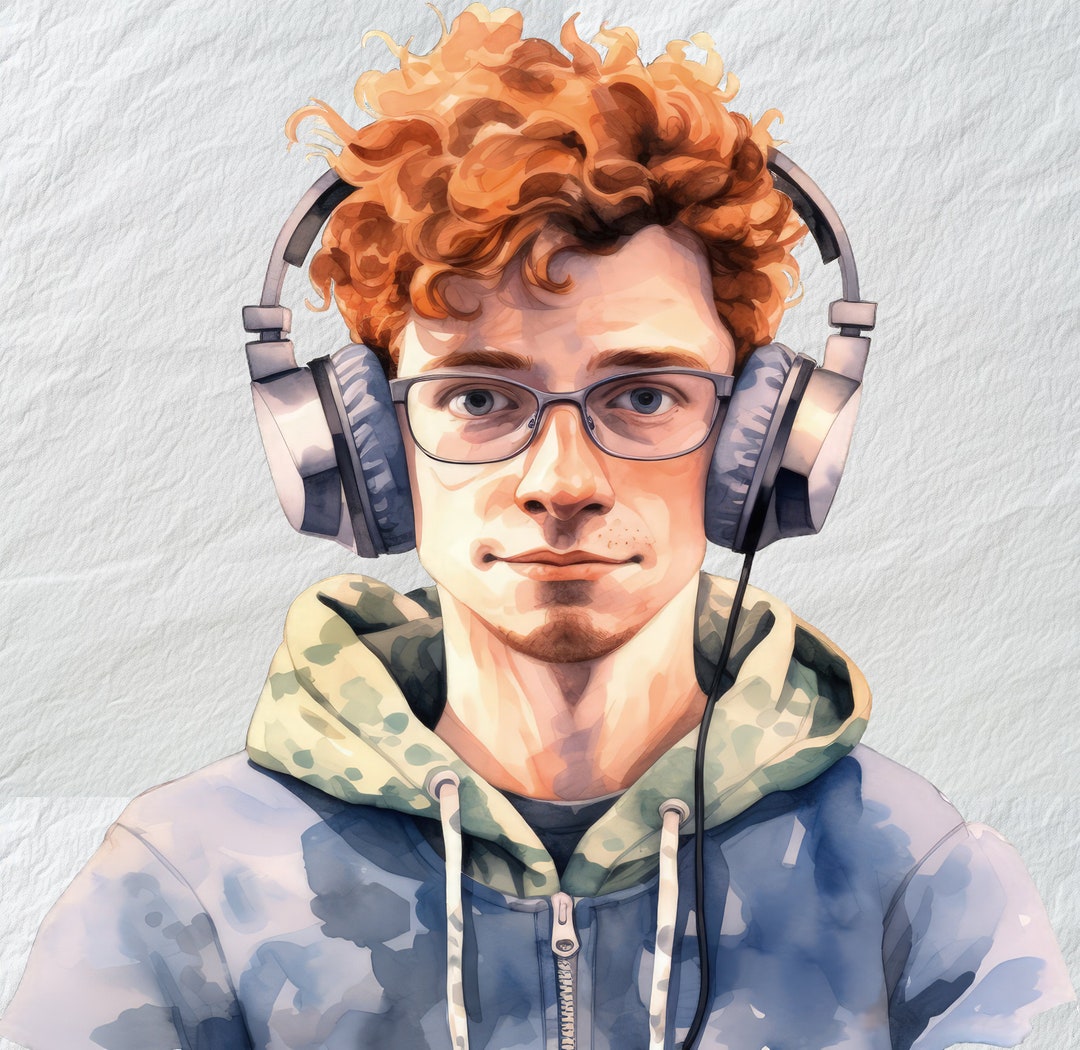 Confident Gamer PNG, Skilled Gaming Enthusiast, Digital Download, Wall ...