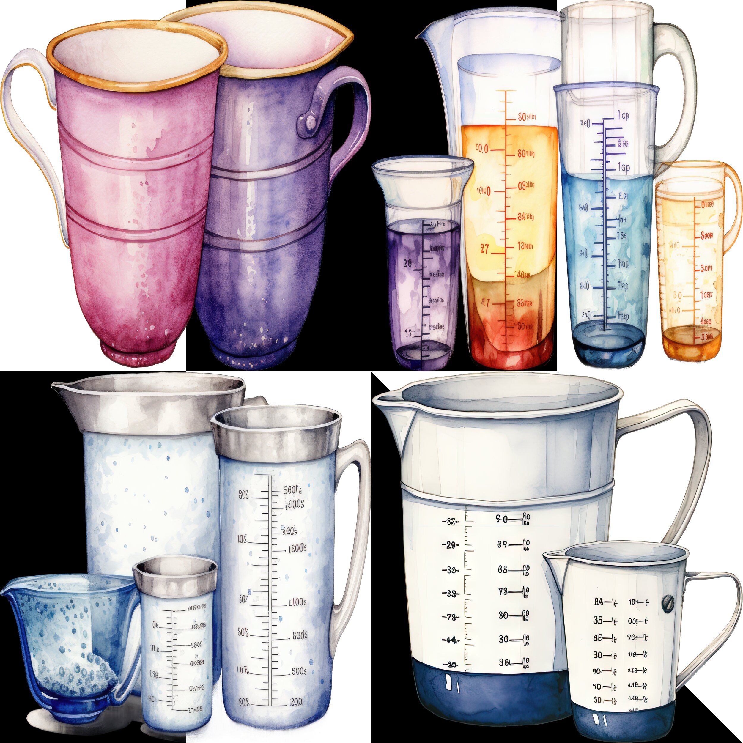 Vantage Dry Measure Cups Homemaking PNG Clipart,kitchen Decor Clipart ...