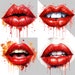 Spirit of Lips Distorted Delight Clipart, Sensual Lipstick Art ...