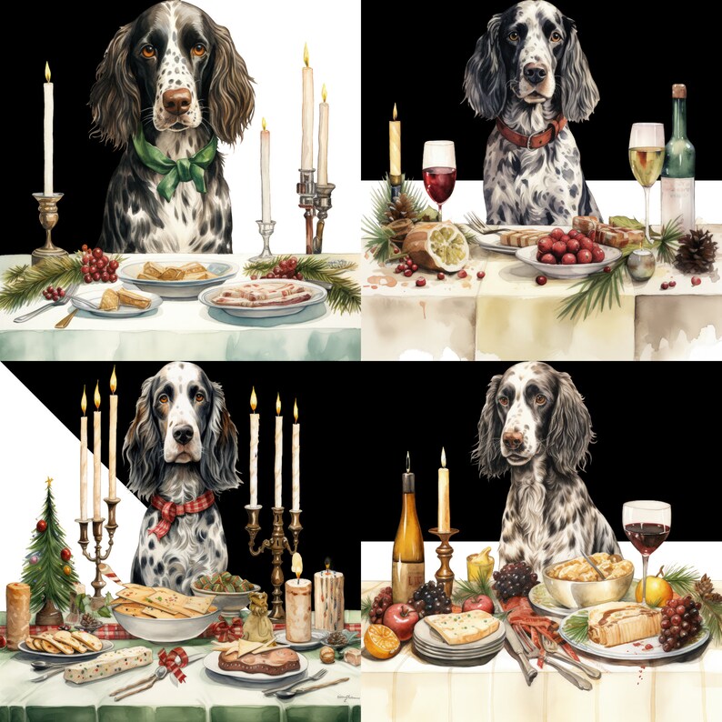 Gleeful English Setter Christmas PNG, Celebrate Christmas With English ...