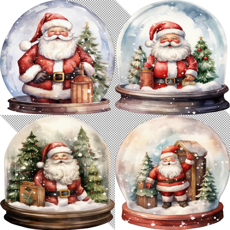 Christmas Santa Snow Snowball Clipart, Merry Christmas Cute Santa ...