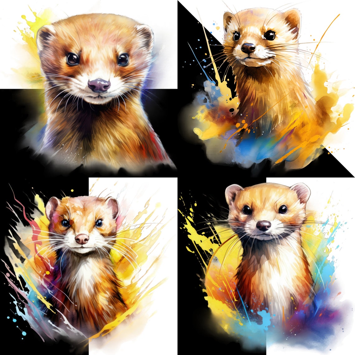 Weasel's Agile Flash,weasel Adventure,swift Weasel, Agile Nature,nature ...