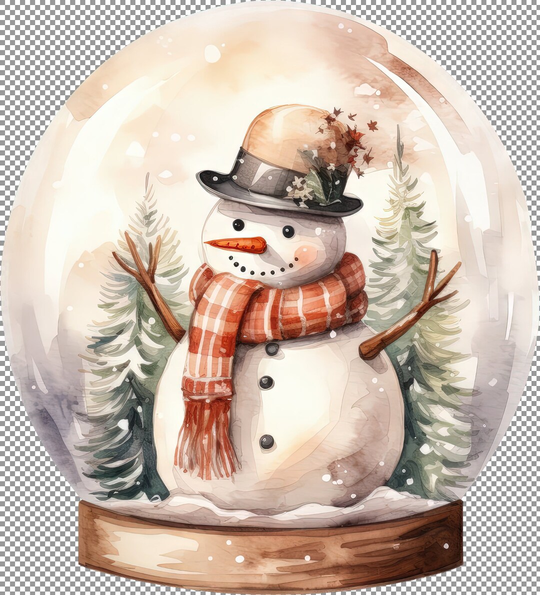 Christmas Snowman Family Clipart, Snowman Family in a Snowball PNG ...