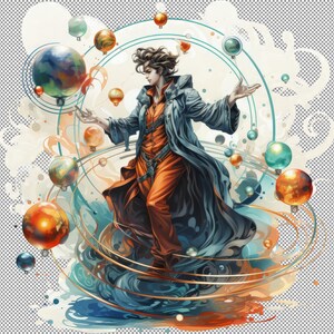 Celestial Circus Clipart, Digital Celestial Circus Art, Astronomical ...