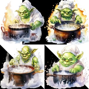 Ogre Chef Clipart Ogre Chef Culinary Delight Fantasy Cooking - Etsy