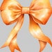 Orange Ribbon Clipart Pastel Watercolor Illustration - Etsy
