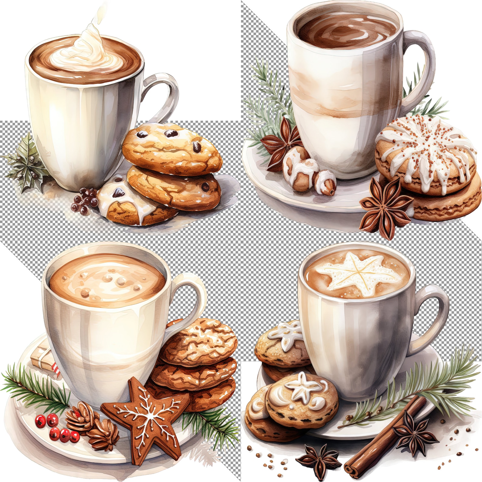 Christmas Hot Cocoa Clipart, Hot Cocoa and Cookies, Picture for ...