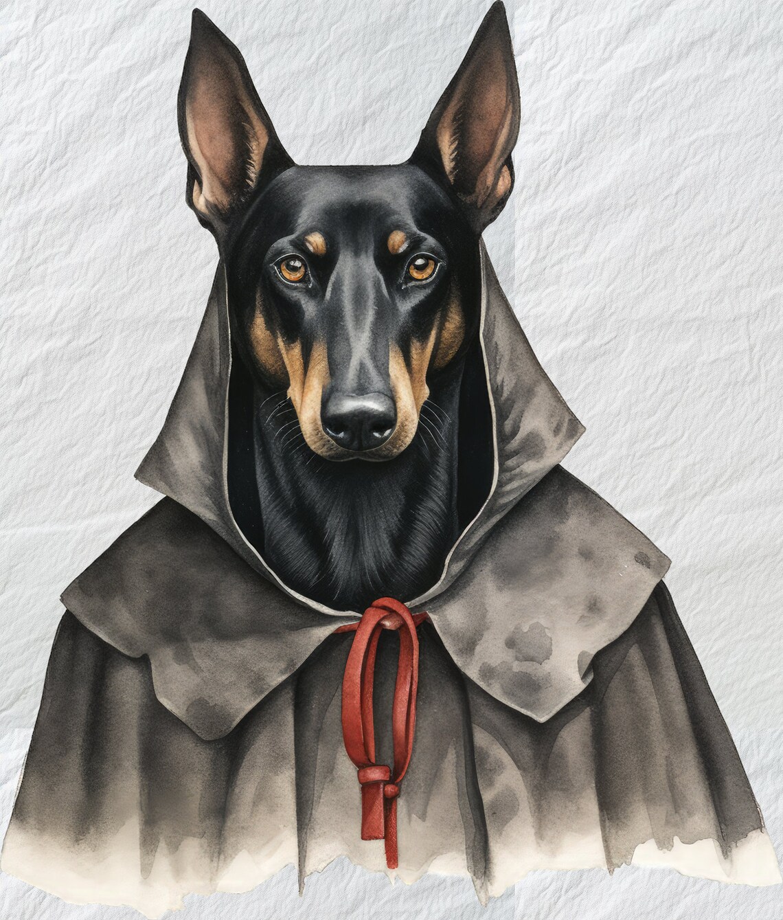 Spooky Doberman Clipart, Dracula Costume Clipart, Halloween Dog Clip ...