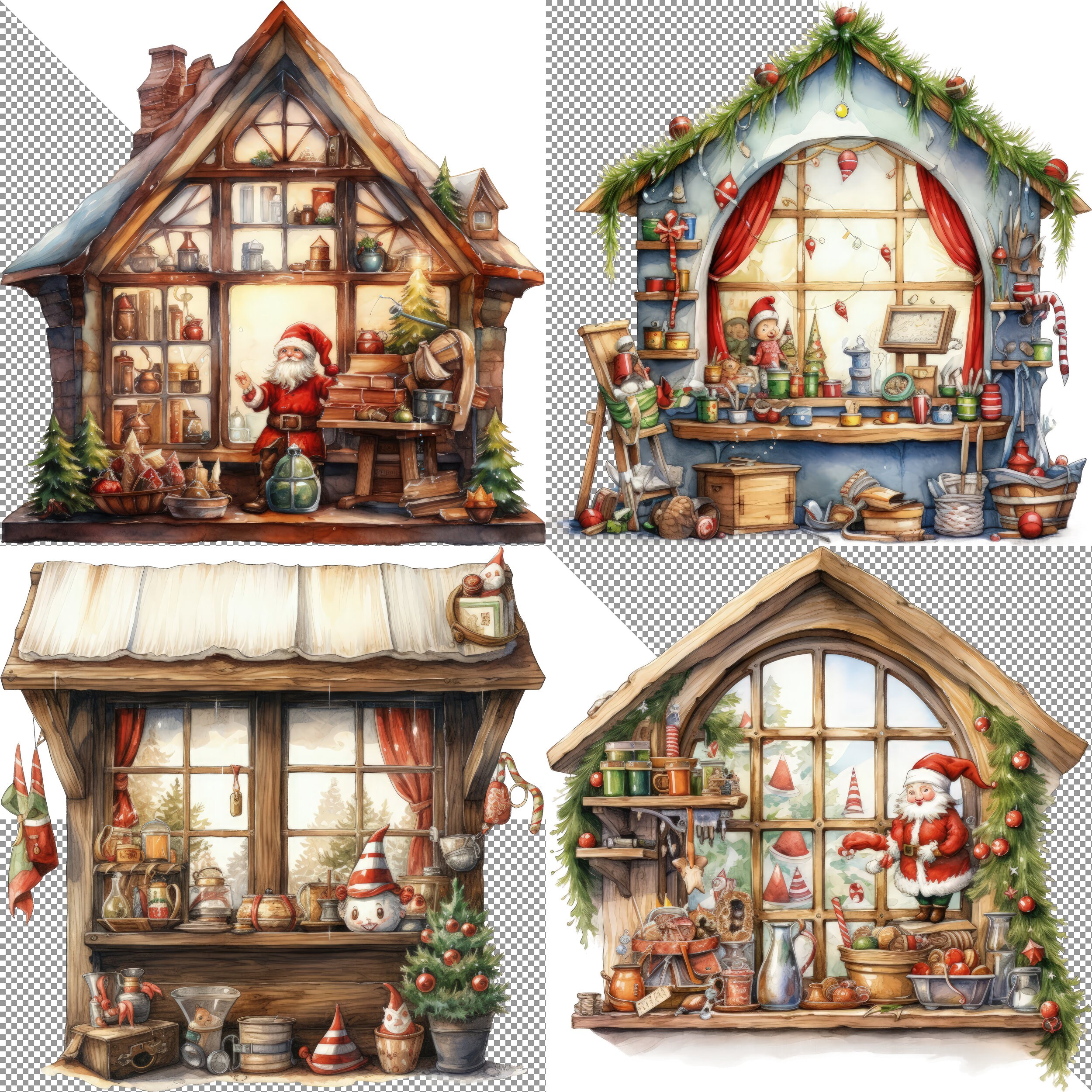 Enchanting Window Clipart,watercolor Illustration, Craft for Adult ...