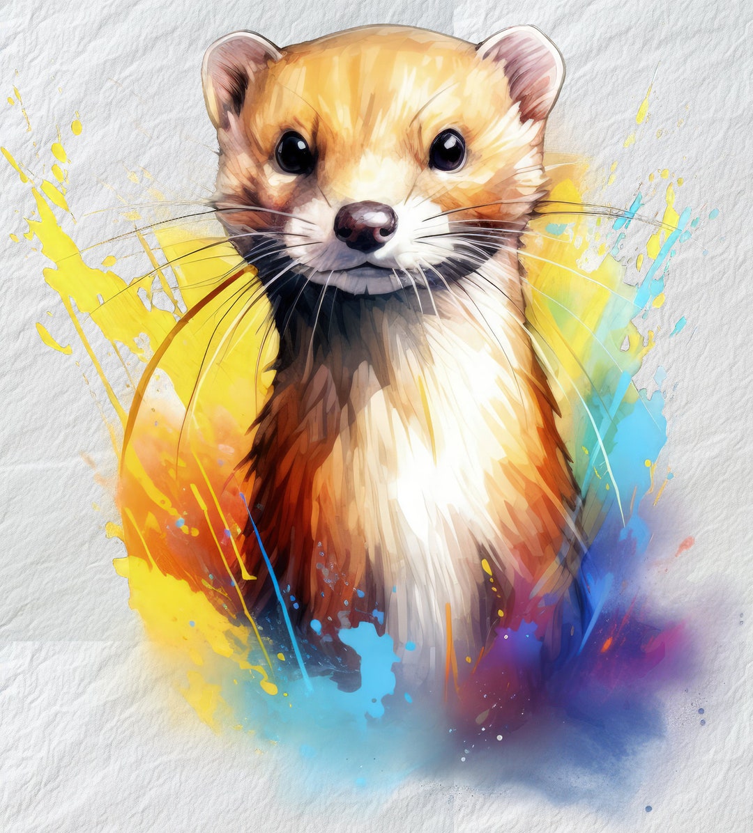 Weasel's Agile Flash,weasel Adventure,swift Weasel, Agile Nature,nature Wall Art, Weasel's Swift ...